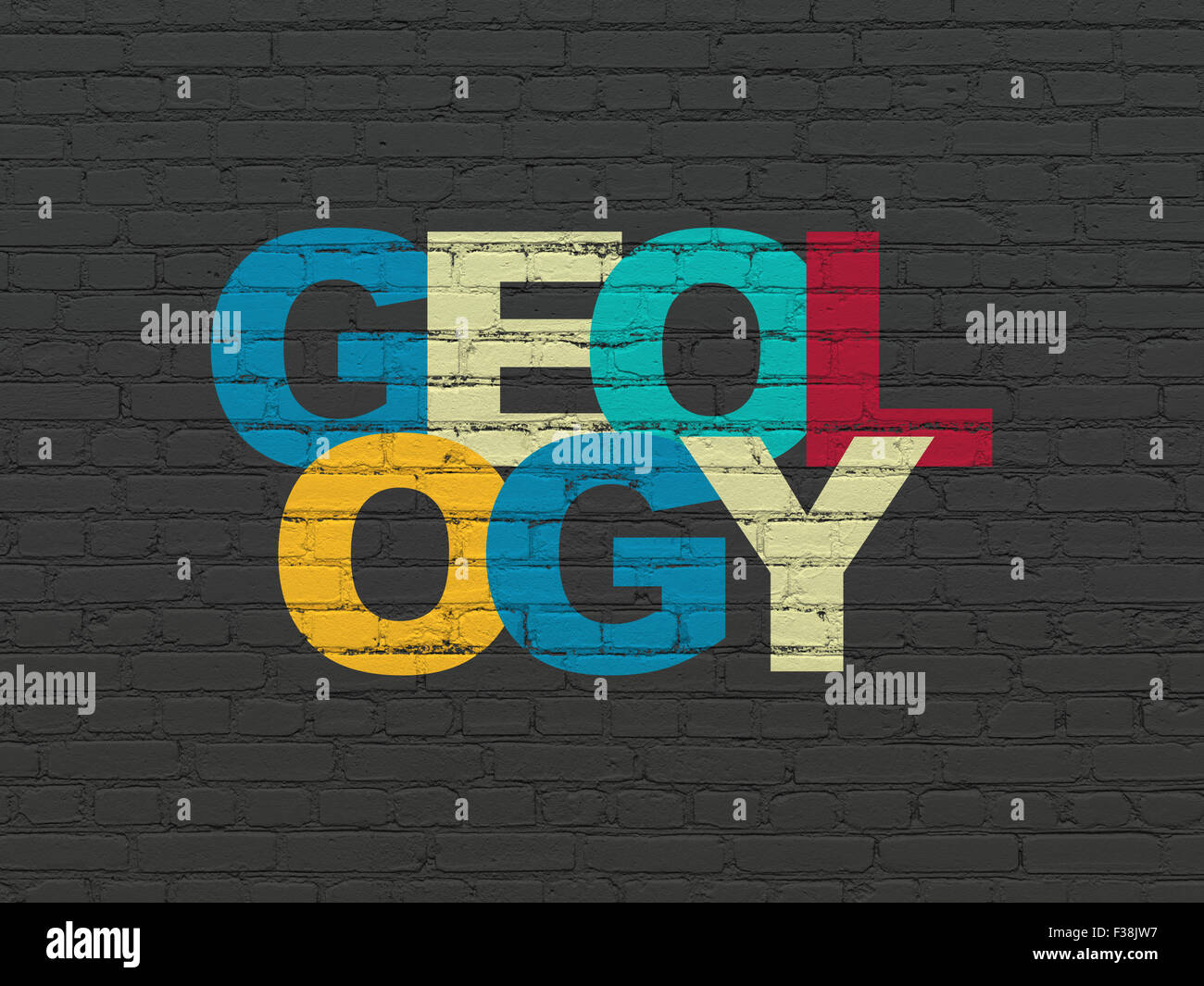 Science concept: Geology on wall background Stock Photo - Alamy