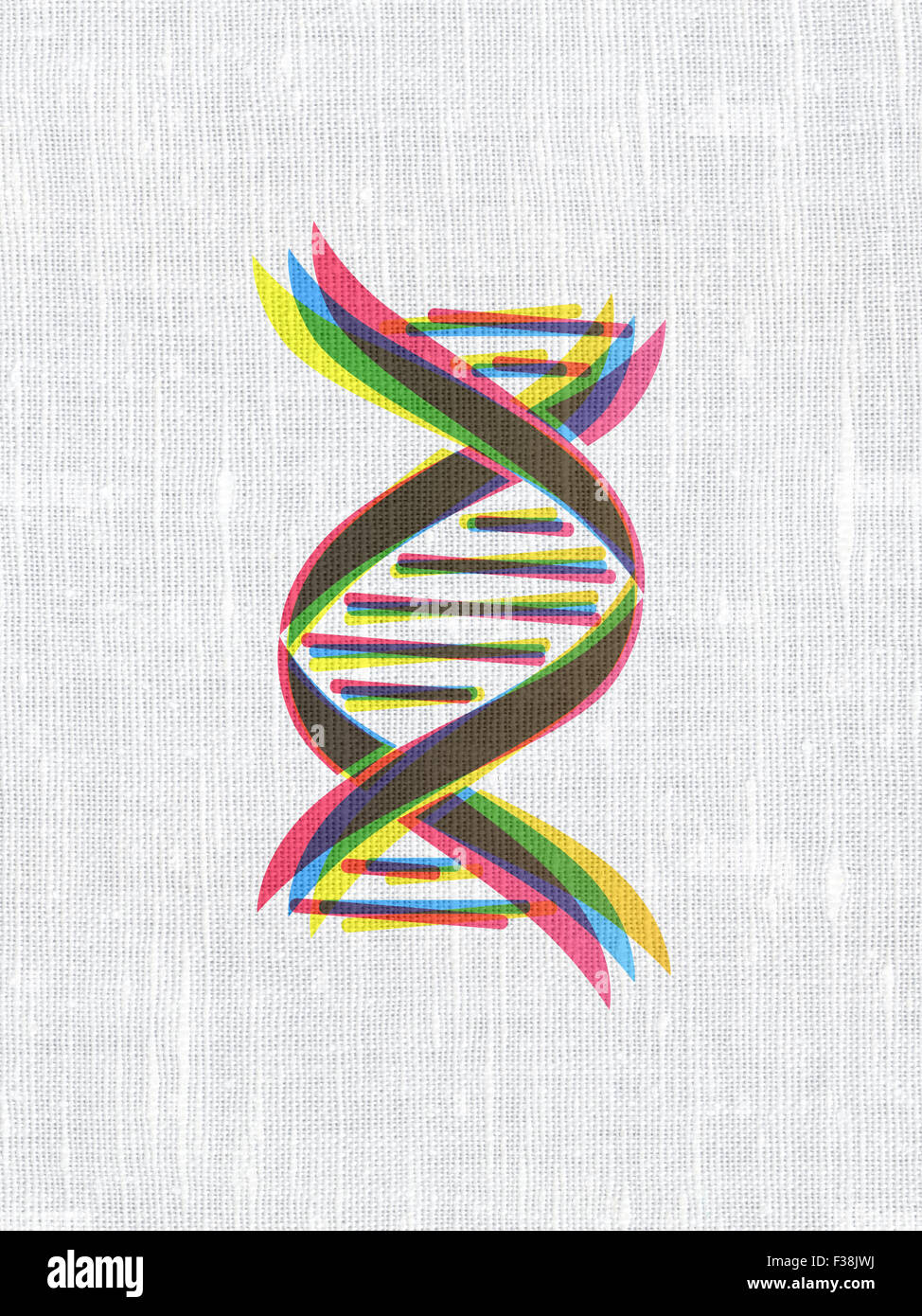 Science concept: DNA on fabric texture background Stock Photo - Alamy