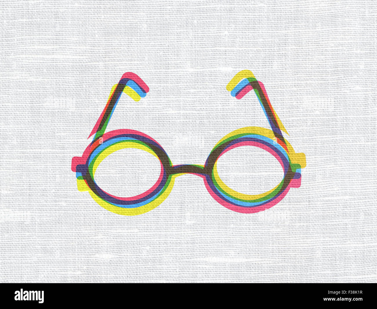Science concept: Glasses on fabric texture background Stock Photo - Alamy