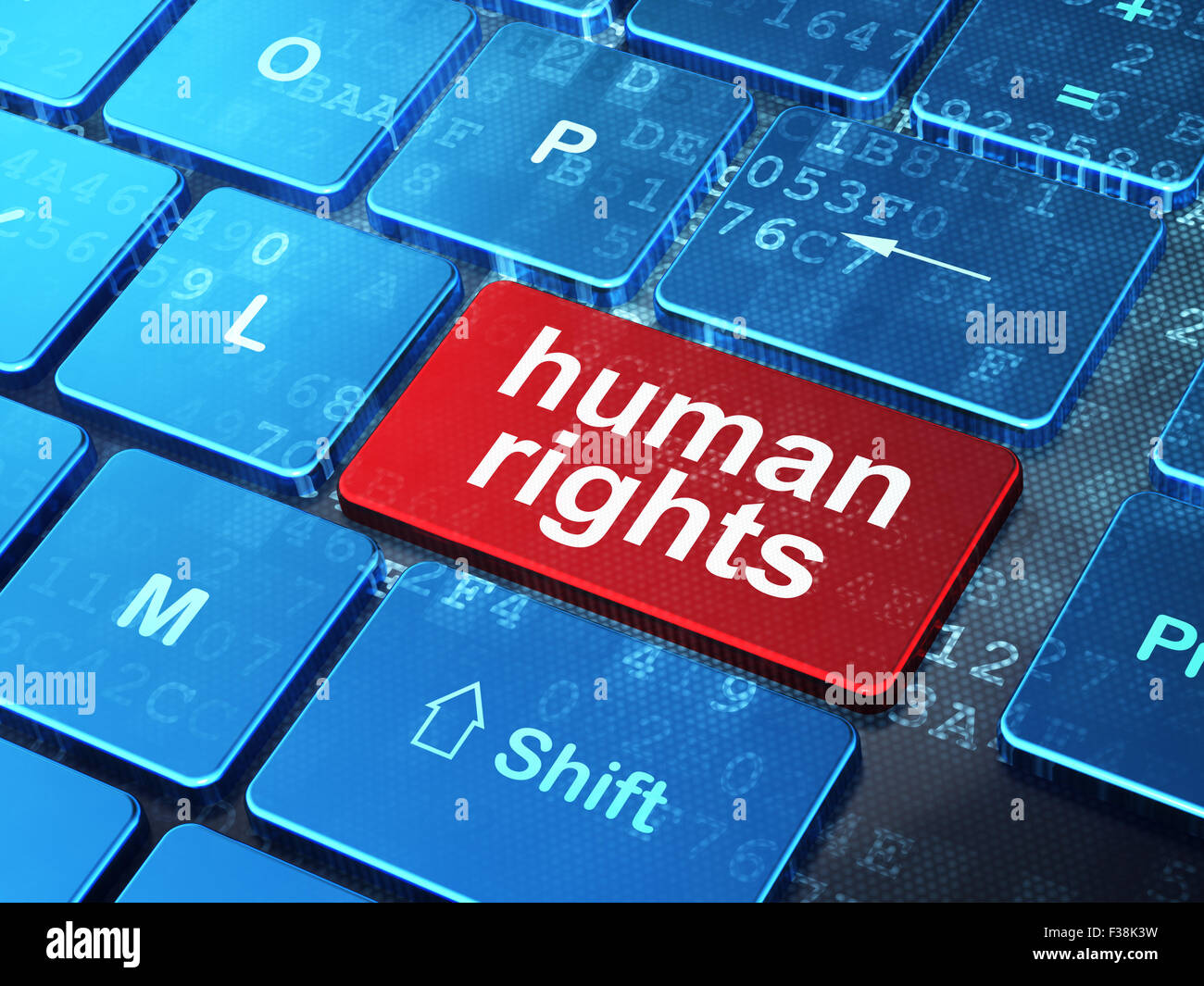 Political concept: Human Rights on computer keyboard background Stock ...