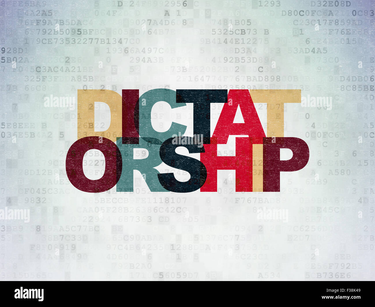 Political concept: Dictatorship on Digital Paper background Stock Photo ...