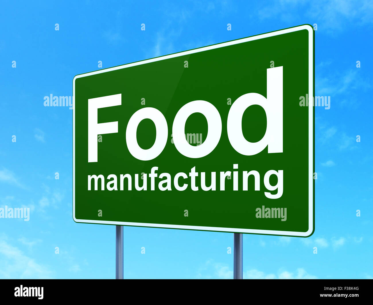Manufacuring concept: Food Manufacturing on road sign background Stock ...