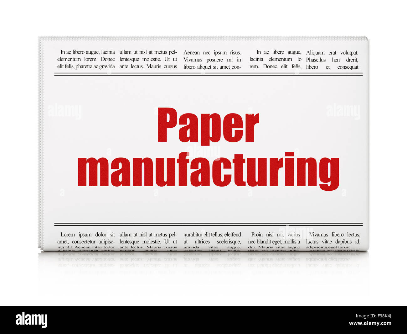 Industry concept: newspaper headline Paper Manufacturing Stock Photo ...