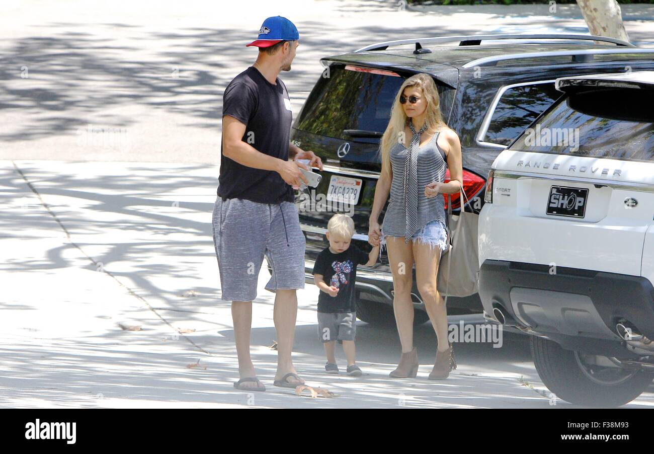 Fergie, Josh Duhamel and their son Axl Duhamel head out for a day ...