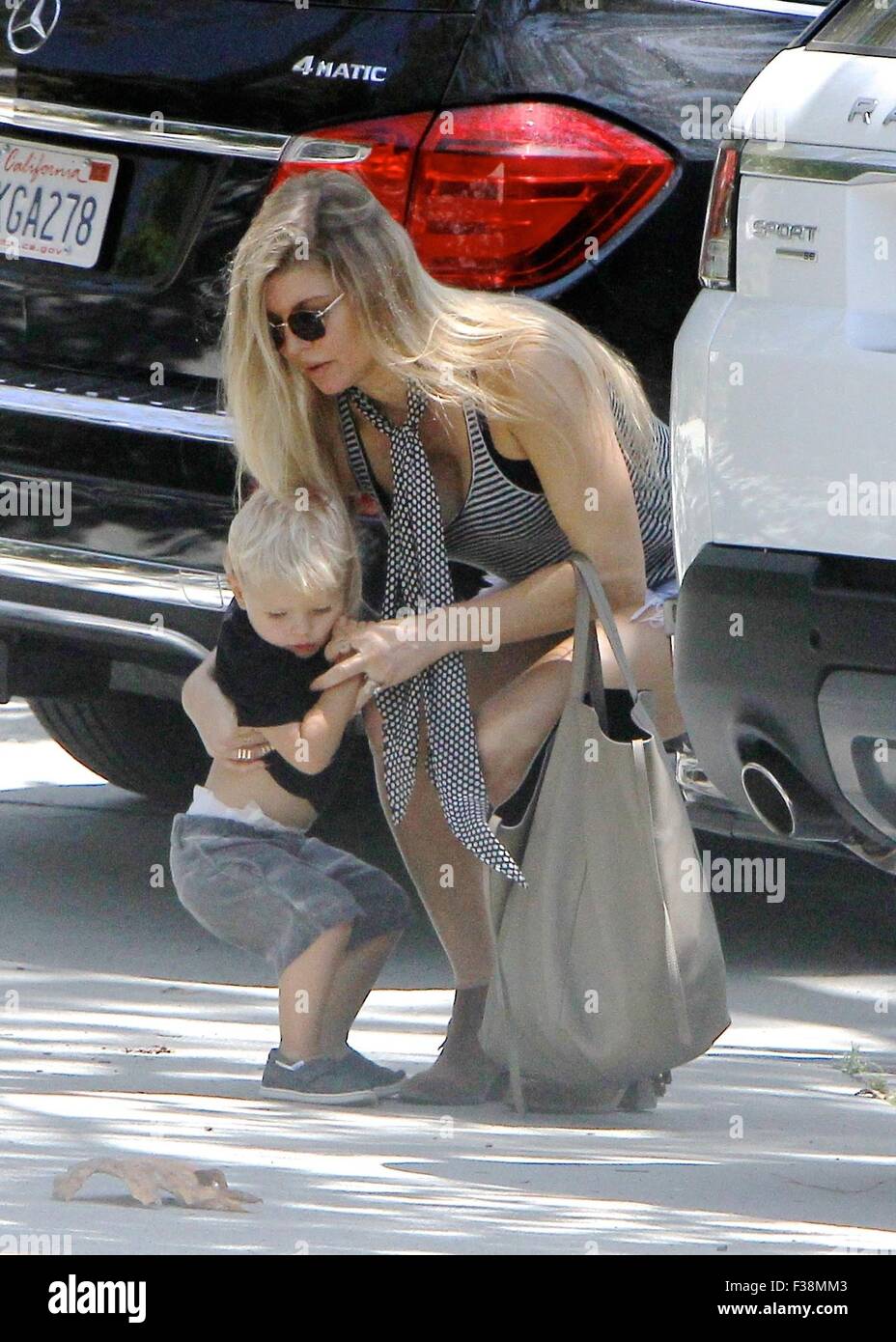 Fergie, Josh Duhamel and their son Axl Duhamel head out for a day ...