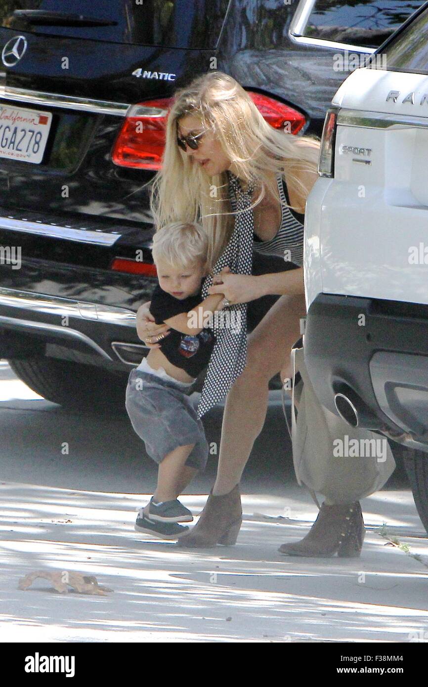 Fergie, Josh Duhamel and their son Axl Duhamel head out for a day ...