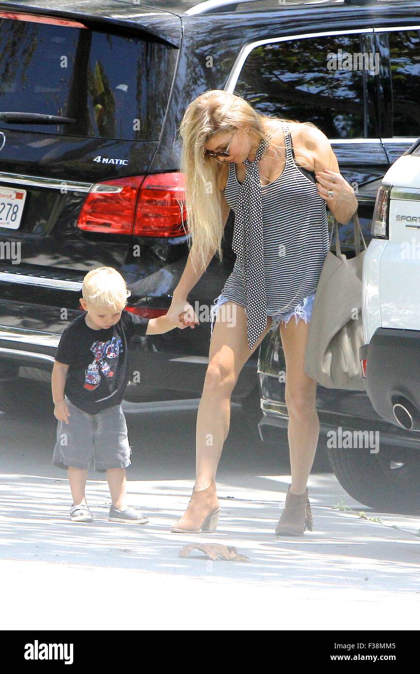 Fergie, Josh Duhamel and their son Axl Duhamel head out for a day ...