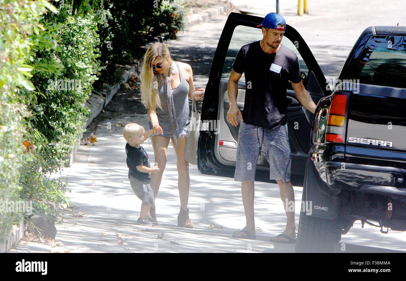Fergie, Josh Duhamel and their son Axl Duhamel head out for a day ...