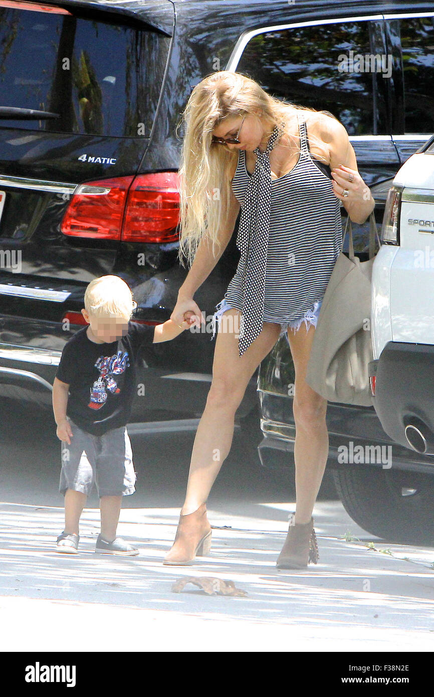 Fergie, Josh Duhamel and their son Axl Duhamel head out for a day ...