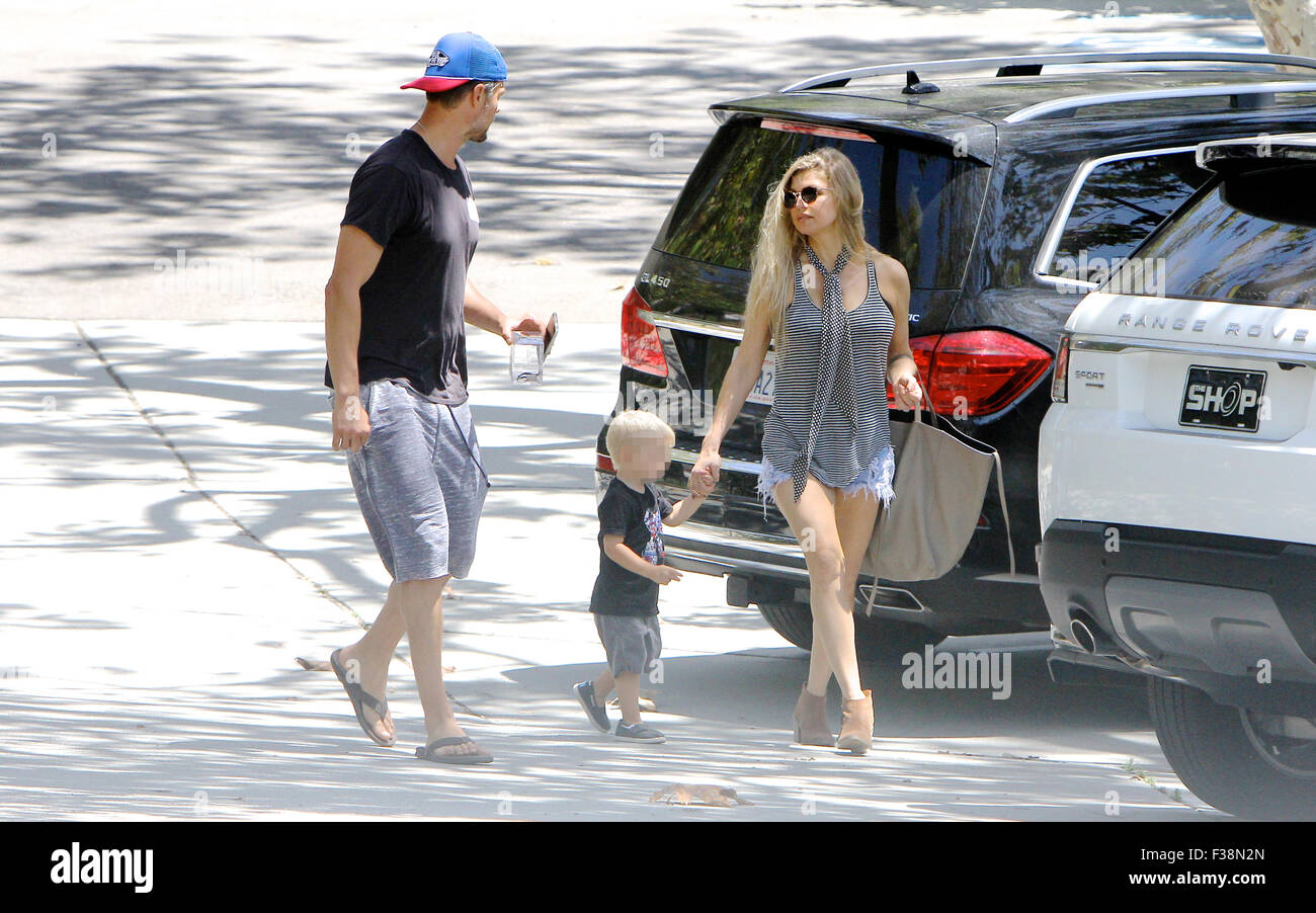 Fergie, Josh Duhamel and their son Axl Duhamel head out for a day ...