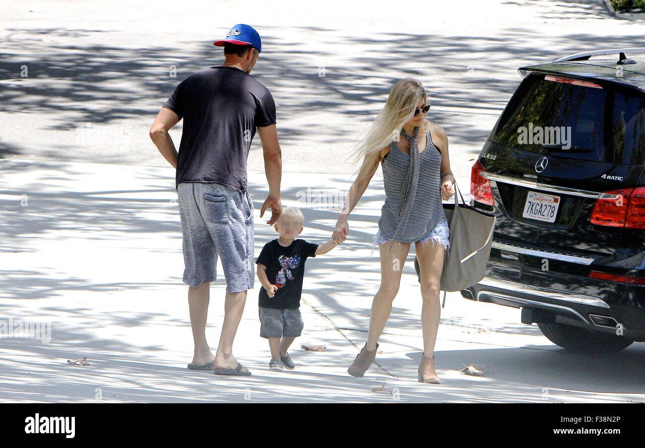 Fergie, Josh Duhamel and their son Axl Duhamel head out for a day ...