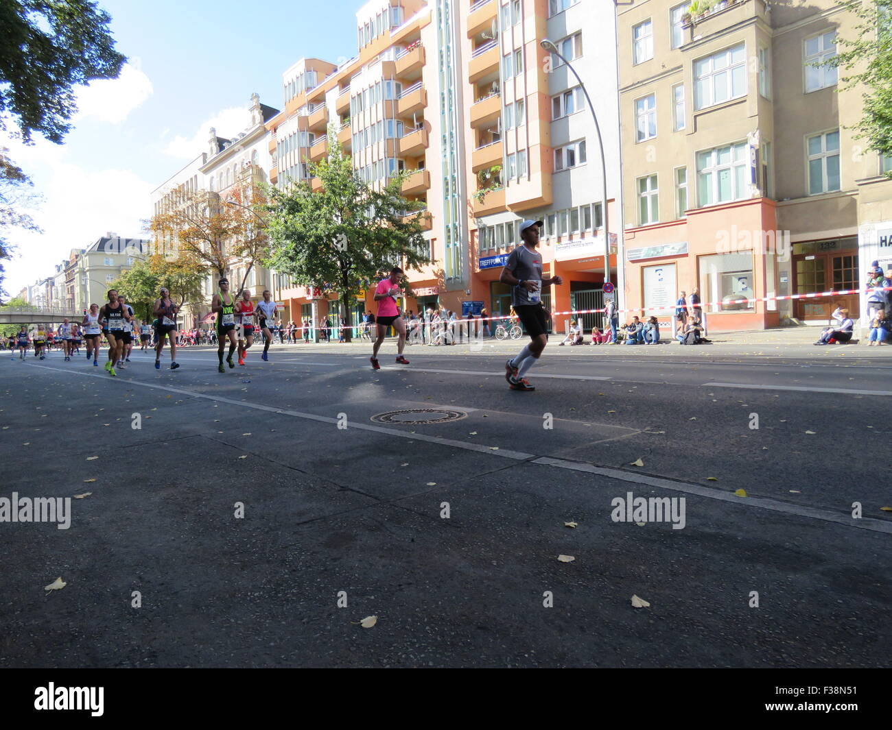 Berlin Marathon 2015. 2015.09.28 Thousands of athletes running Stock ...