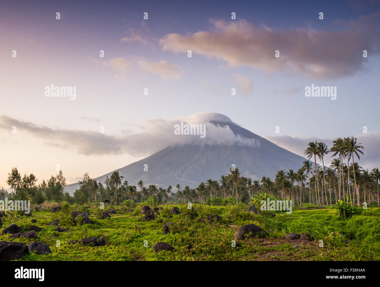 Vulcano Mount Mayon in the Philippines Stock Photo - Alamy