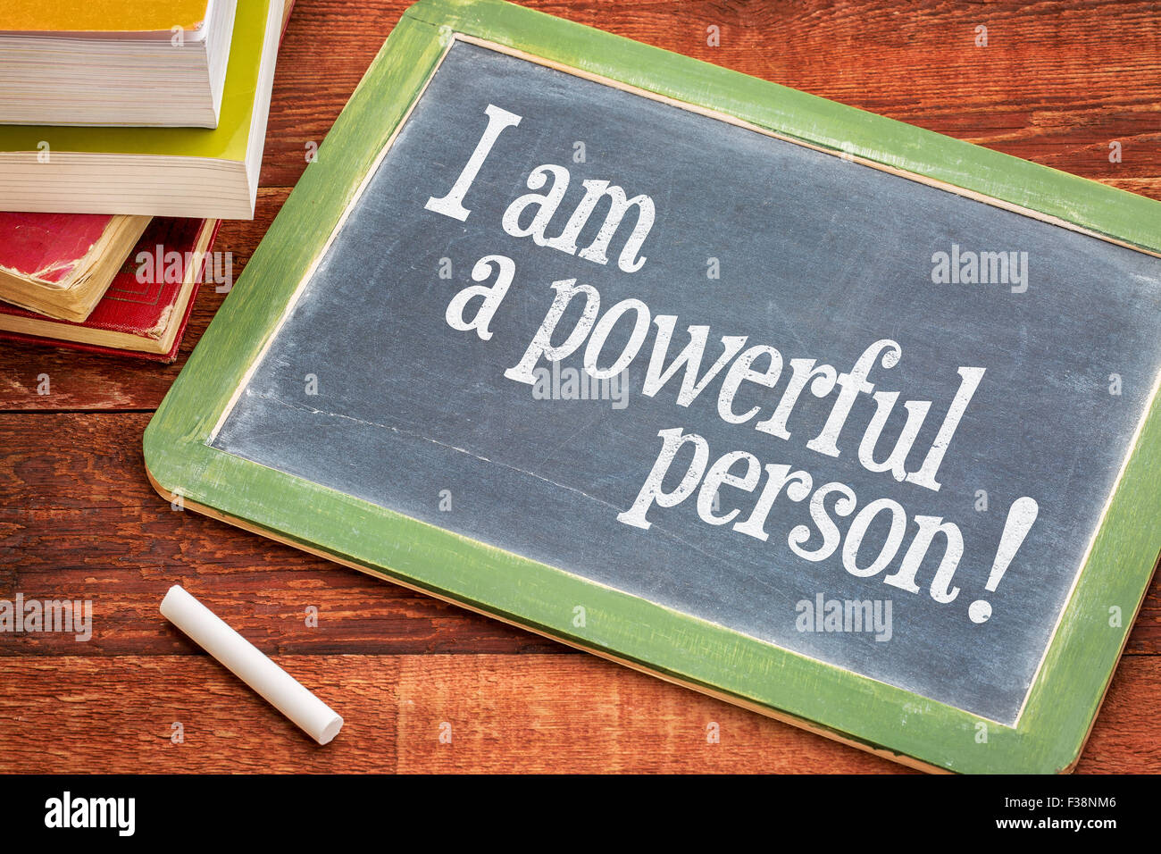 I am a powerful person - positive affirmation words on a slate ...