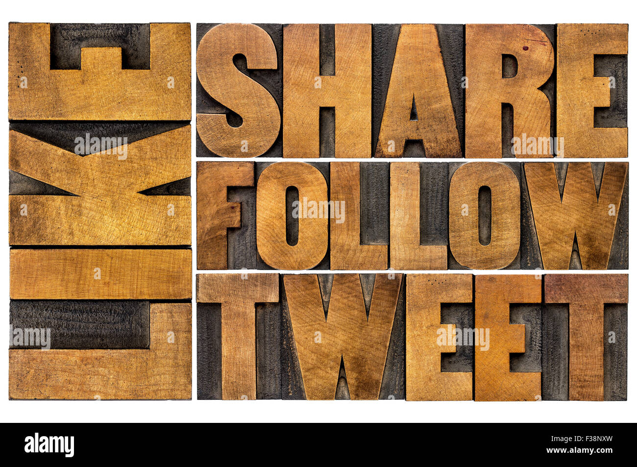 like, share, tweet, follow word abstract - social media concept ...