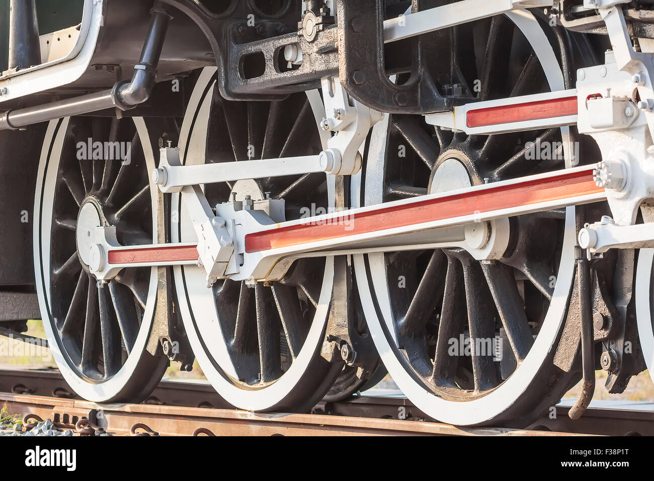 Steam train, wheels Stock Photo - Alamy