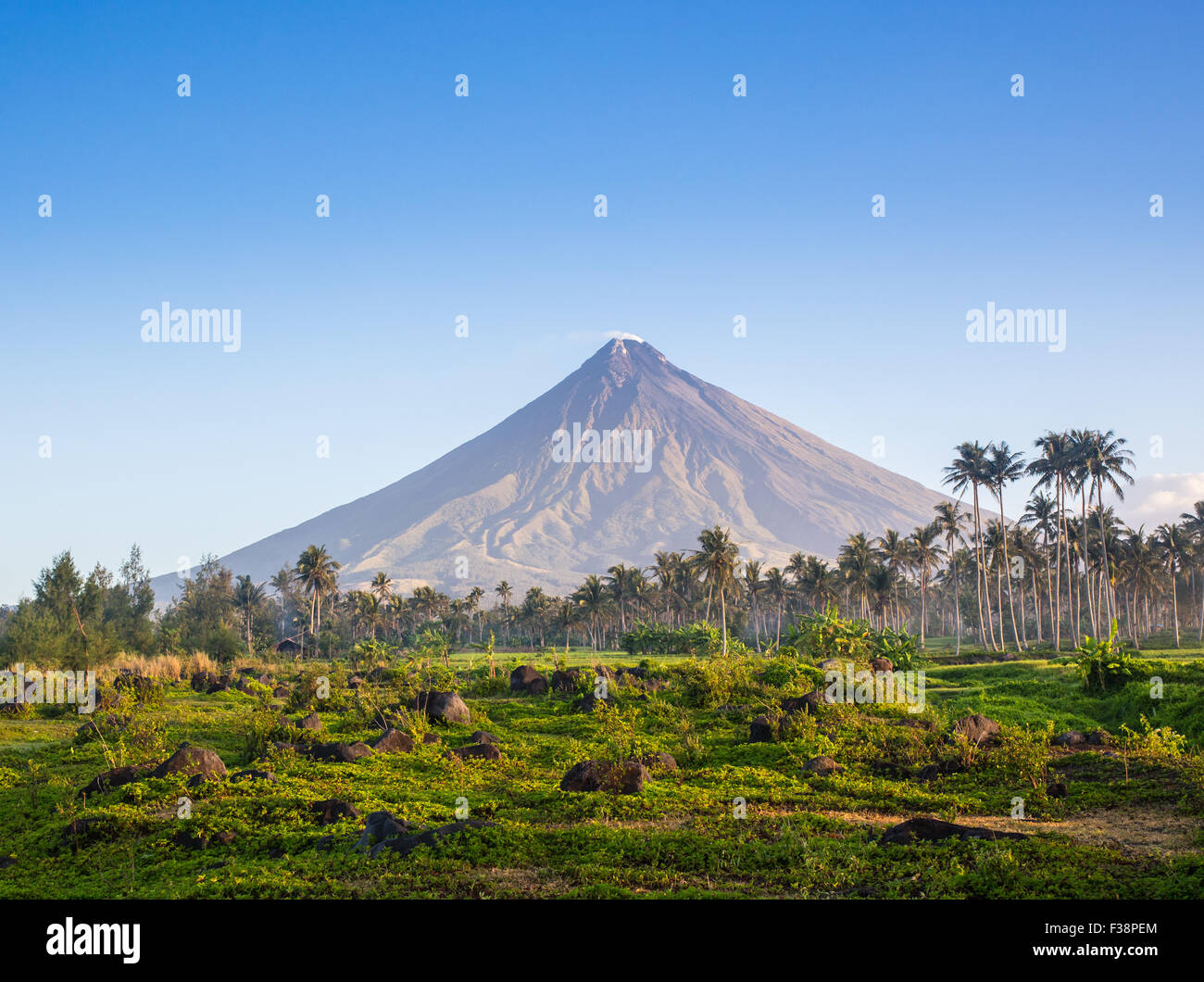 Vulcano Mount Mayon in the Philippines Stock Photo - Alamy