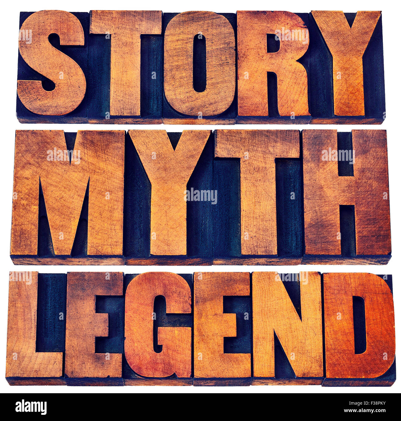 Story myth legend word abstract hi-res stock photography and images - Alamy