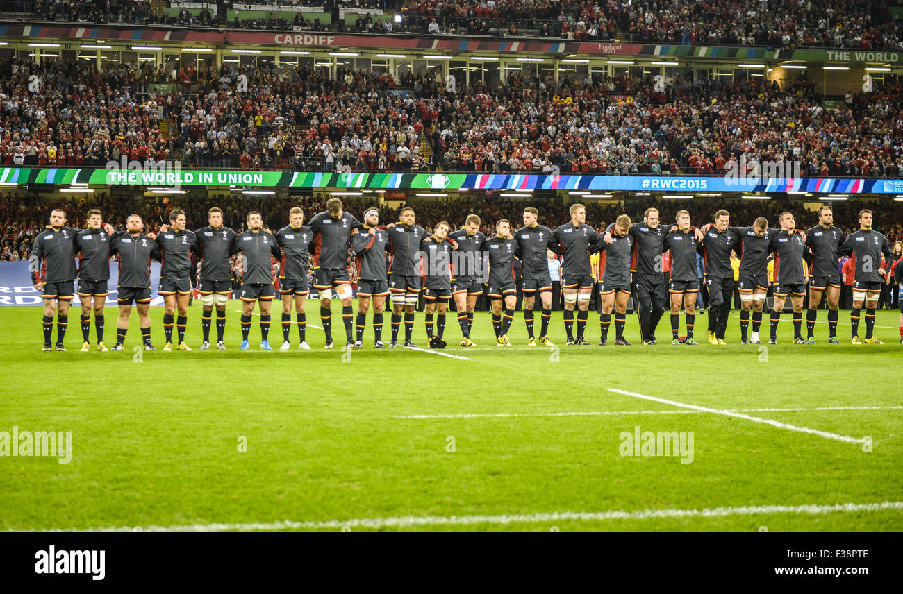 Cardiff, Wales, UK. 1st October, 2015. Wales vs Fiji, Millennium ...