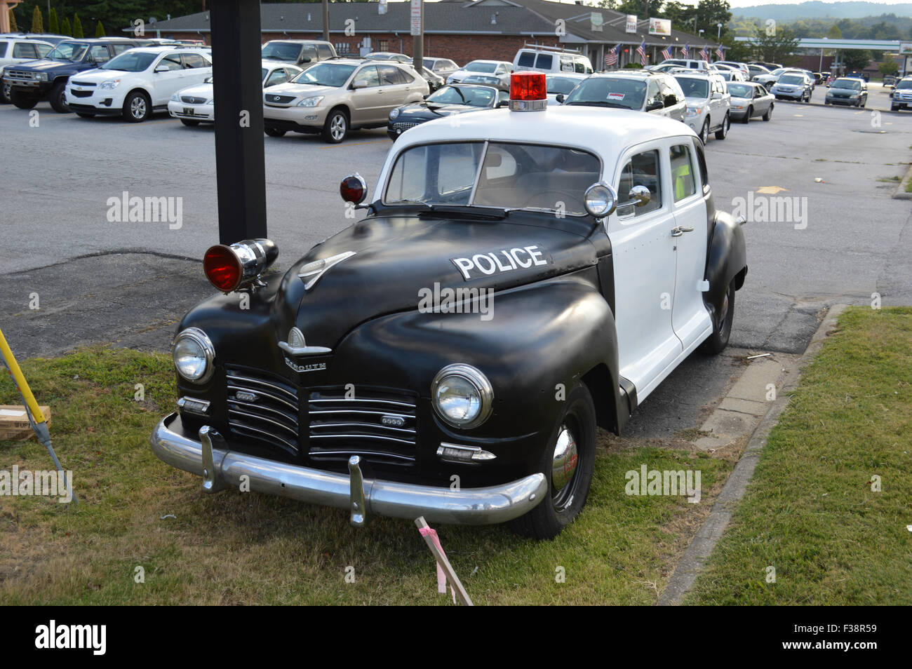 A Vintage Police Car on display at a car show Stock Photo - Alamy