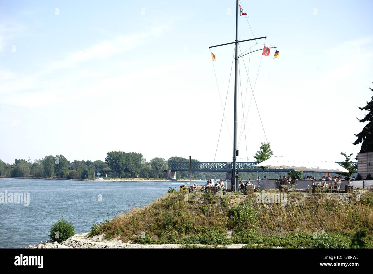 Beer Garden Mainz Stock Photo - Alamy