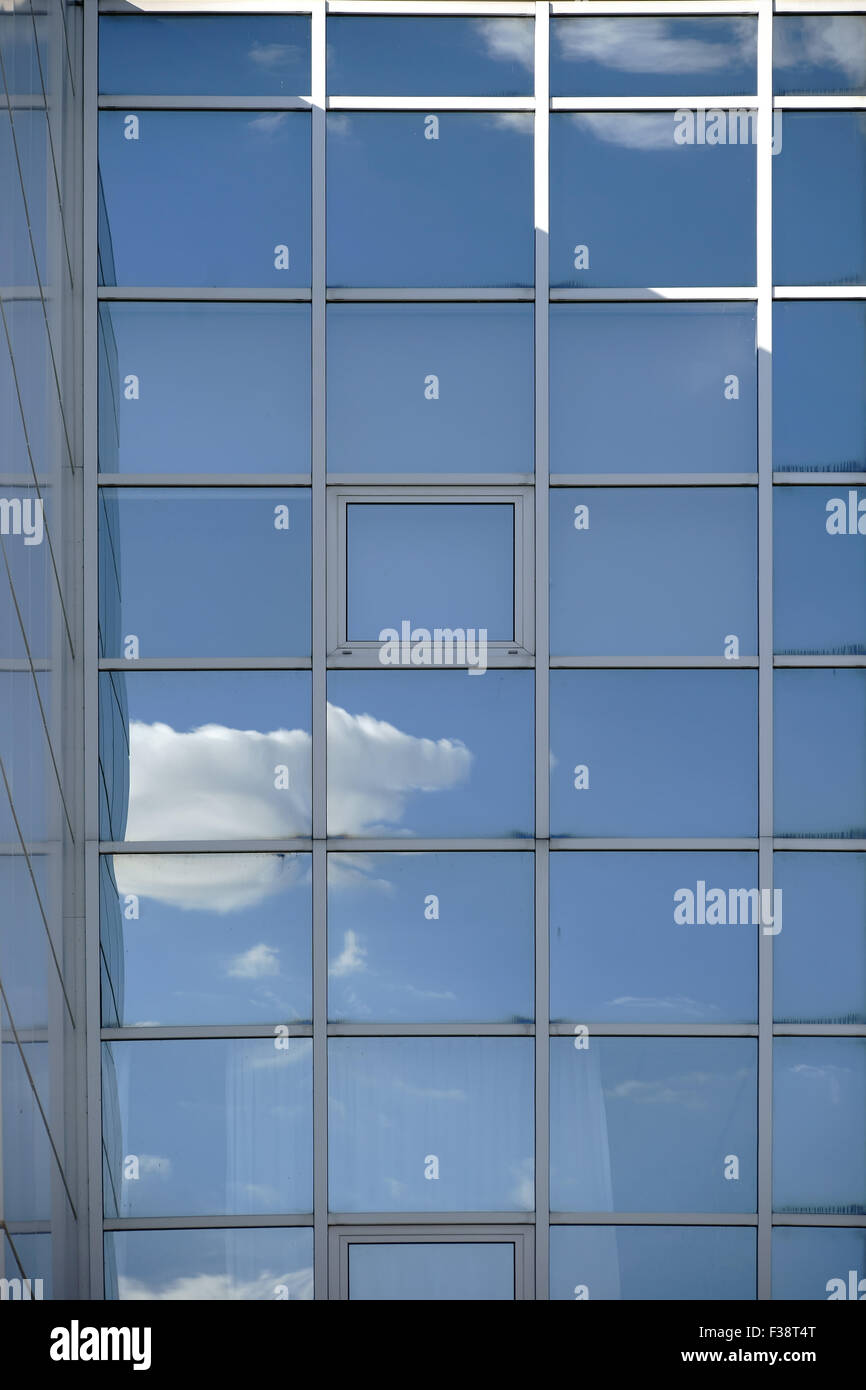 Cloud reflections in the windows Stock Photo - Alamy
