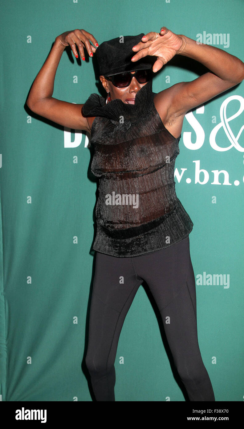 New York, New York, USA. 1st Oct, 2015. Singer/model GRACE JONES poses ...