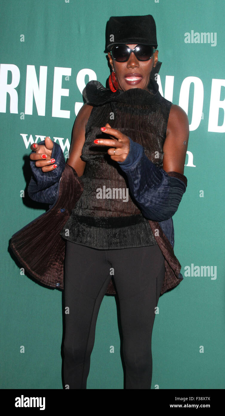 New York, New York, USA. 1st Oct, 2015. Singer/model GRACE JONES poses ...
