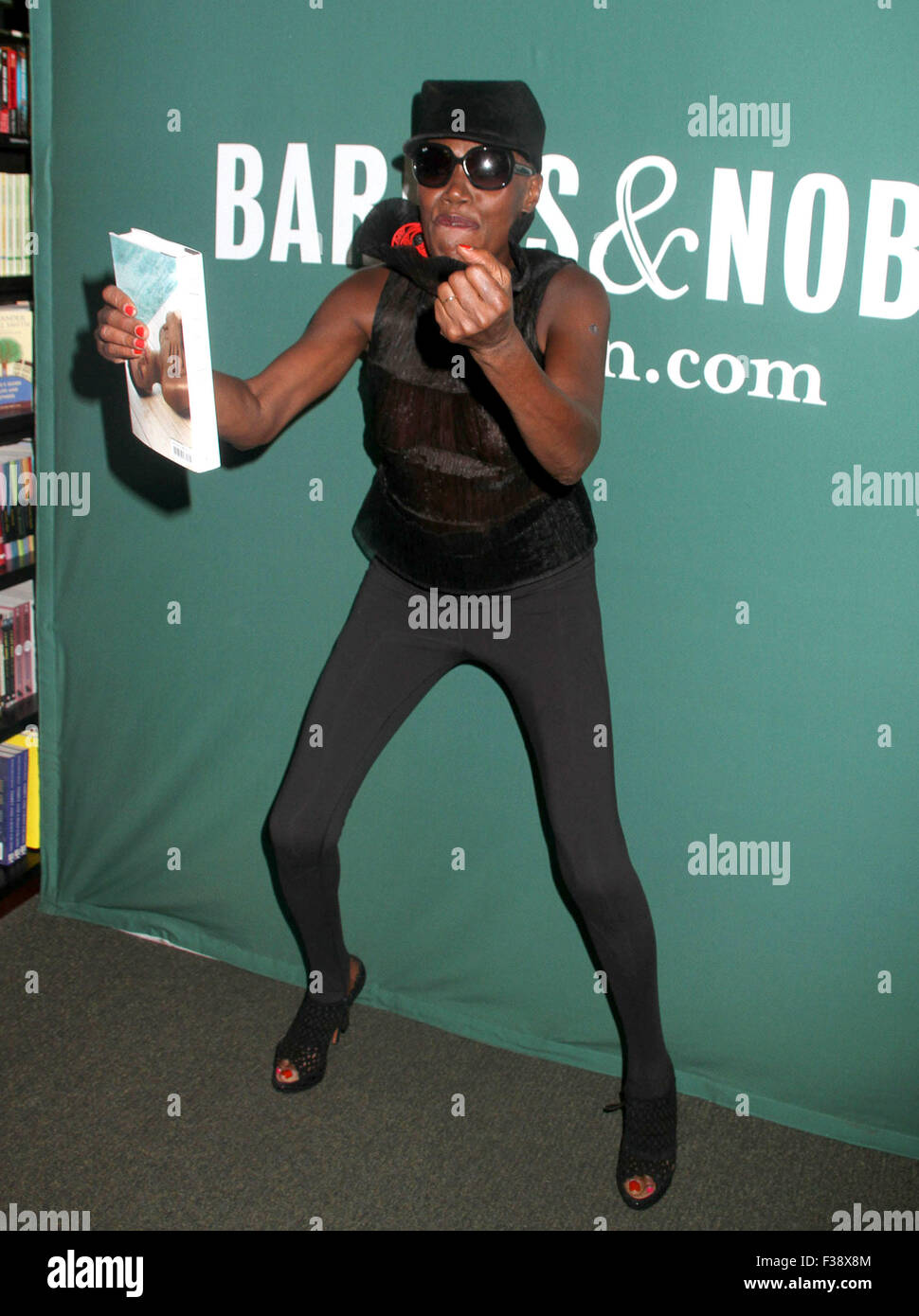 New York, New York, USA. 1st Oct, 2015. Singer/model GRACE JONES poses ...