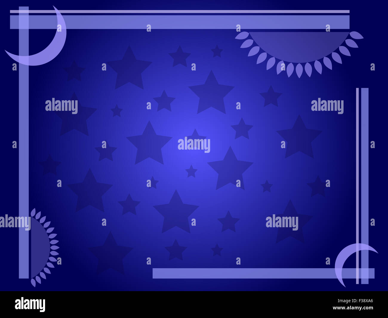 A cool blue-theme frame for text or image Stock Photo - Alamy