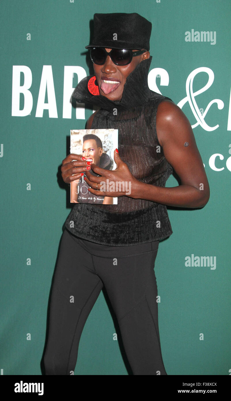 New York, New York, USA. 1st Oct, 2015. Singer/model GRACE JONES poses ...