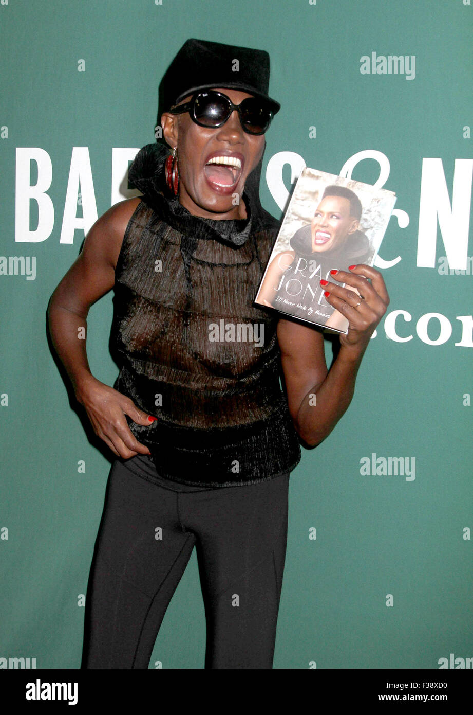 New York, New York, USA. 1st Oct, 2015. Singer/model GRACE JONES poses ...