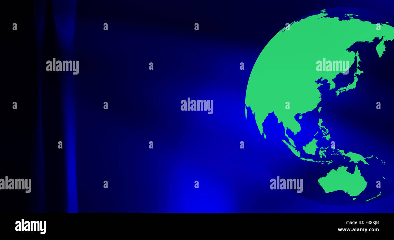 Green travel planet blue abstract background Stock Photo - Alamy