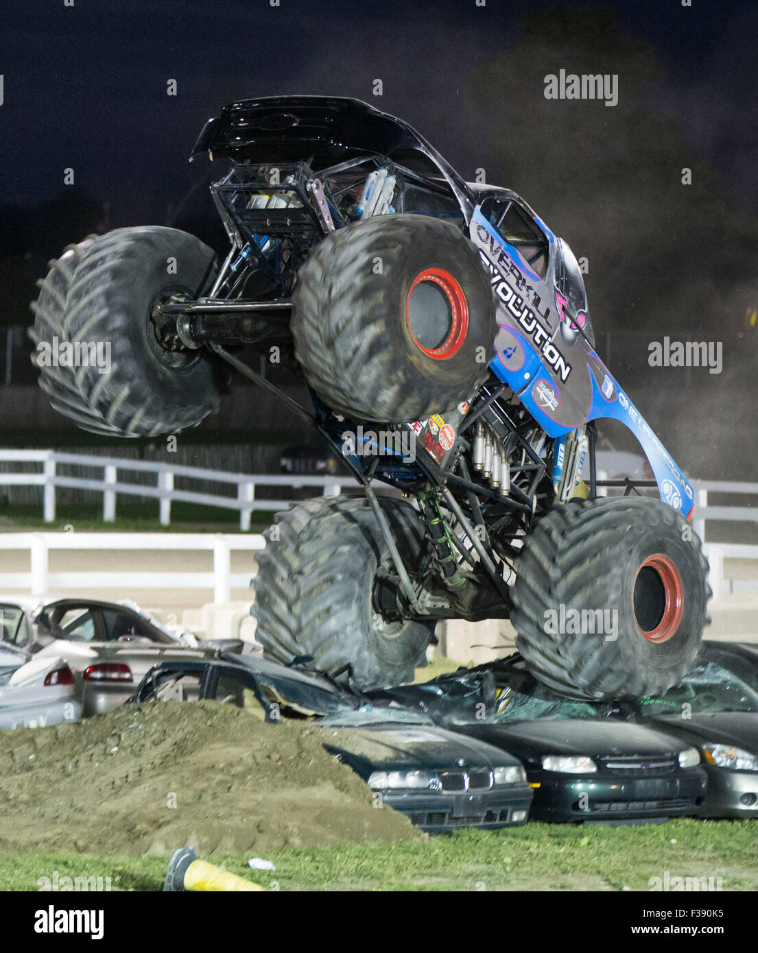 Toronto, Canada. 1st Oct, 2015. A monster truck performs during the ...