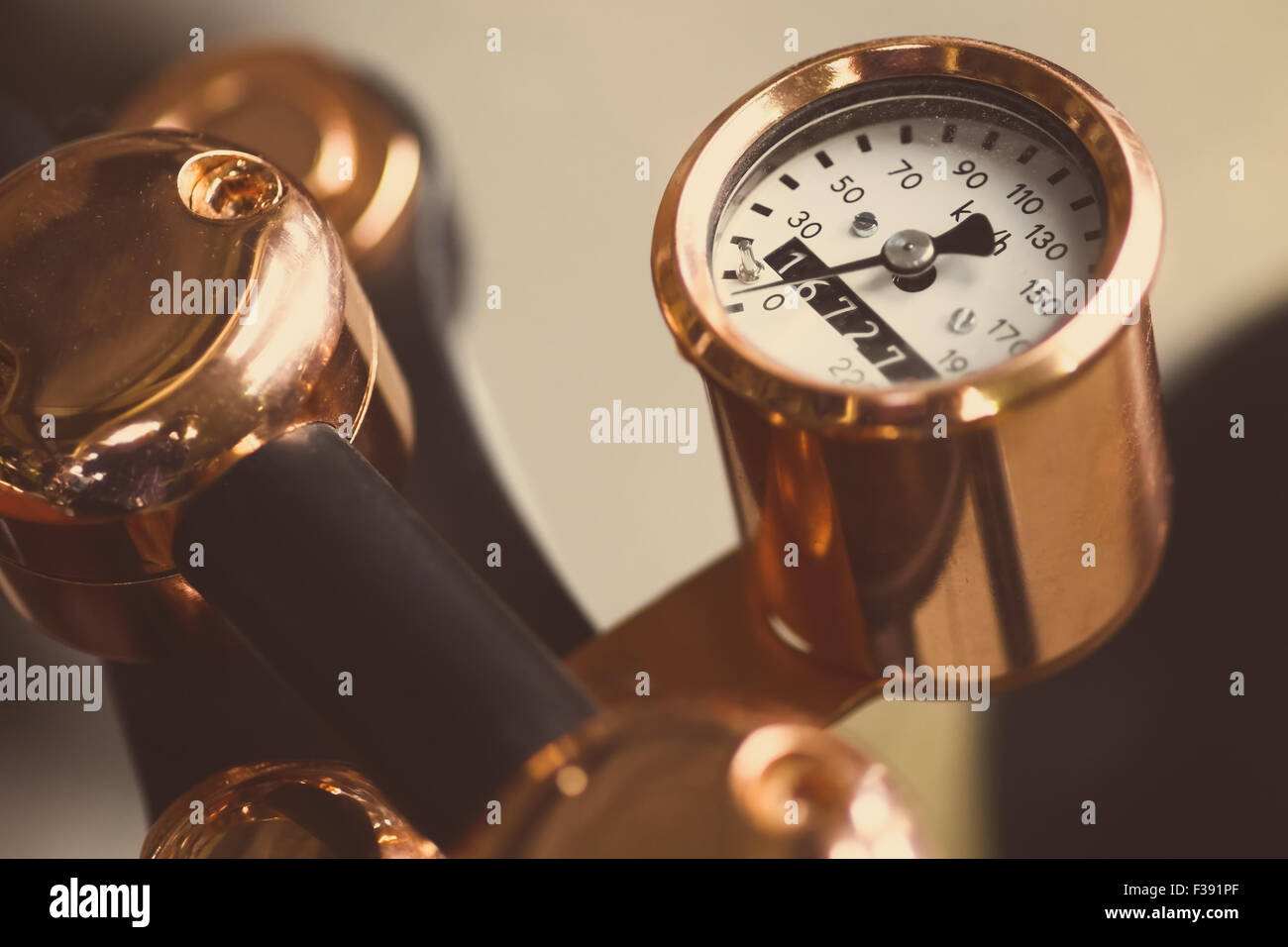Color detail with the speedometer of a motorcycle Stock Photo - Alamy