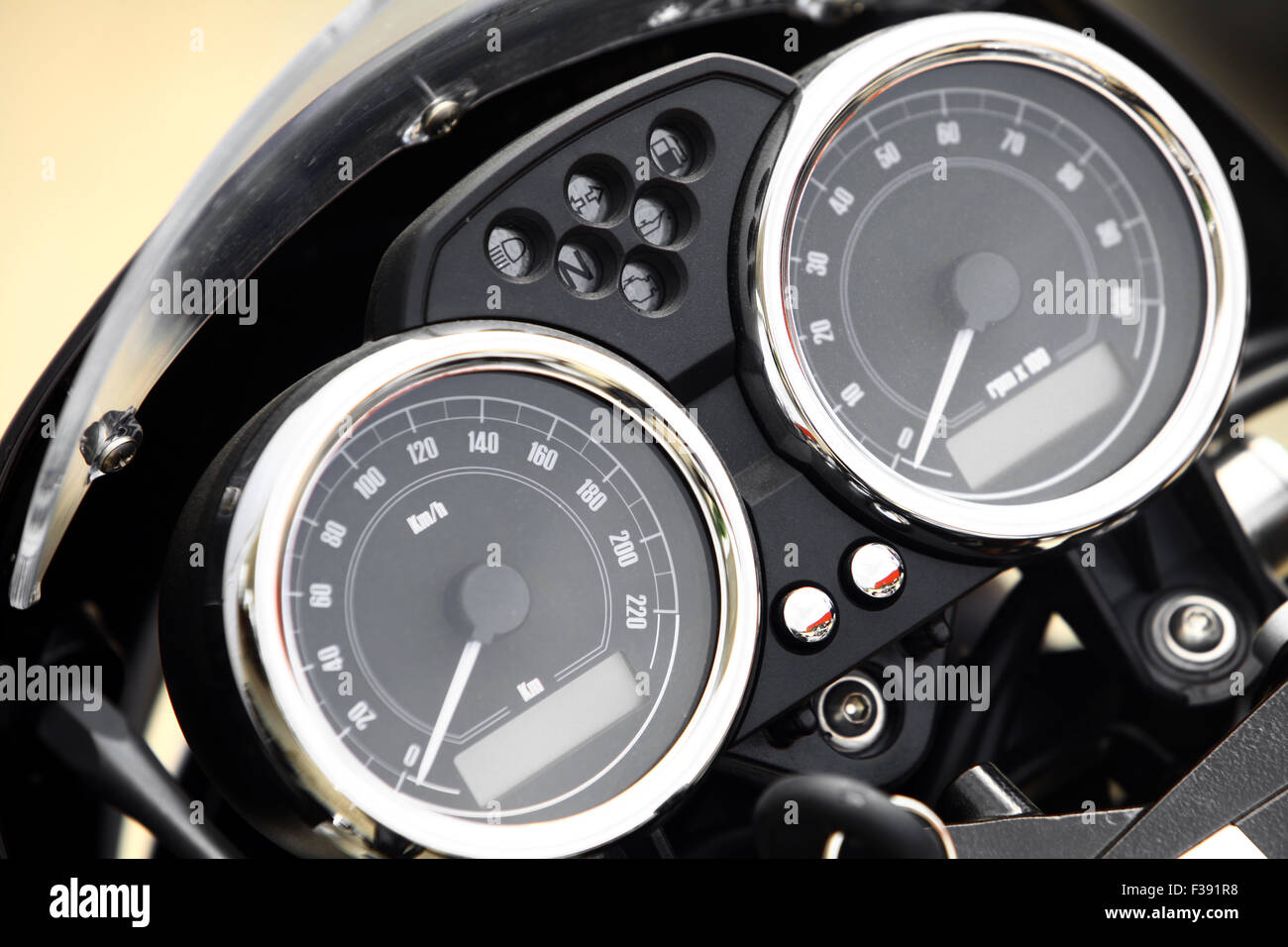 Color detail with the speedometer of a motorcycle Stock Photo - Alamy
