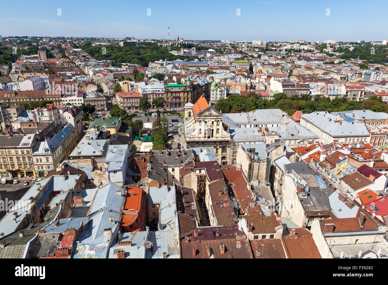 urban landscape, view from above the rooftops Stock Photo - Alamy