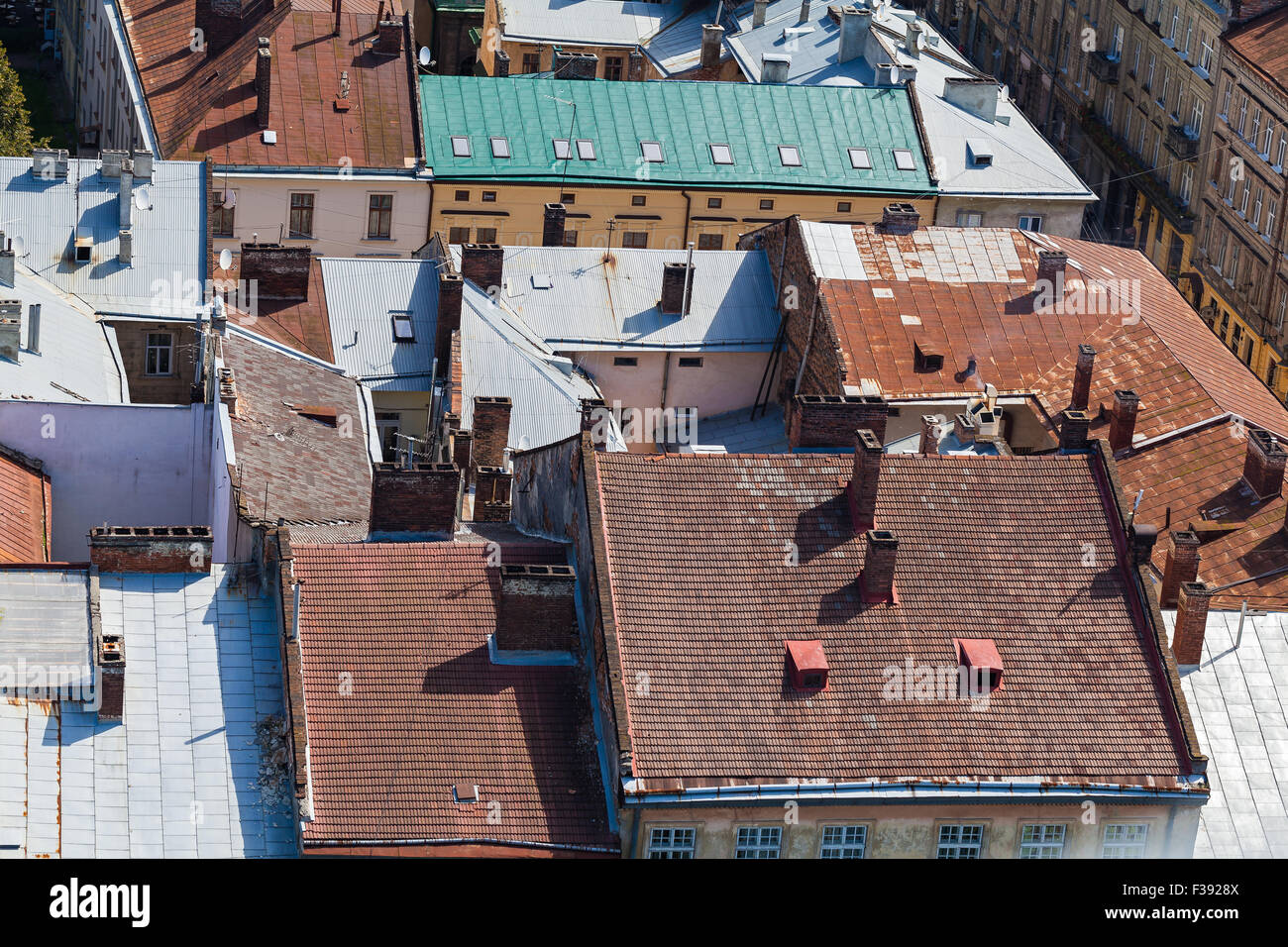 urban landscape, view from above the rooftops Stock Photo - Alamy