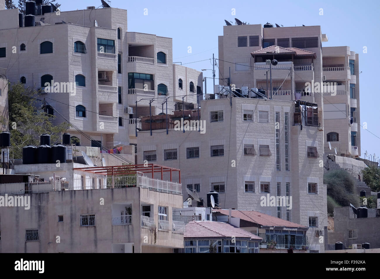 Jerusalem, Israel. 1st October, 2015. View of the 6 storied building ...