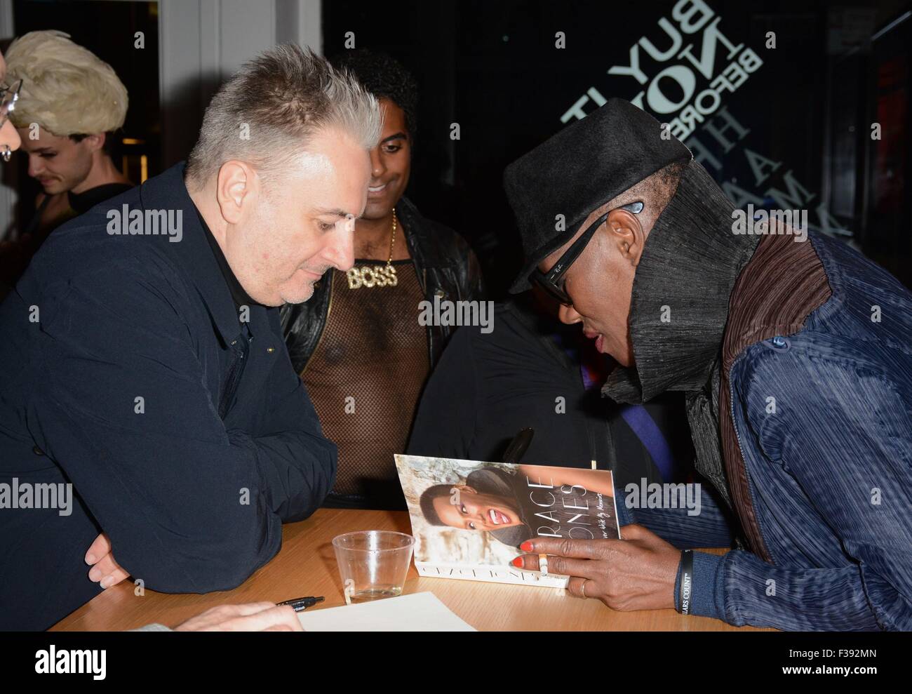 New York, NY, USA. 1st Oct, 2015. Grace Jones with co-writer Paul ...