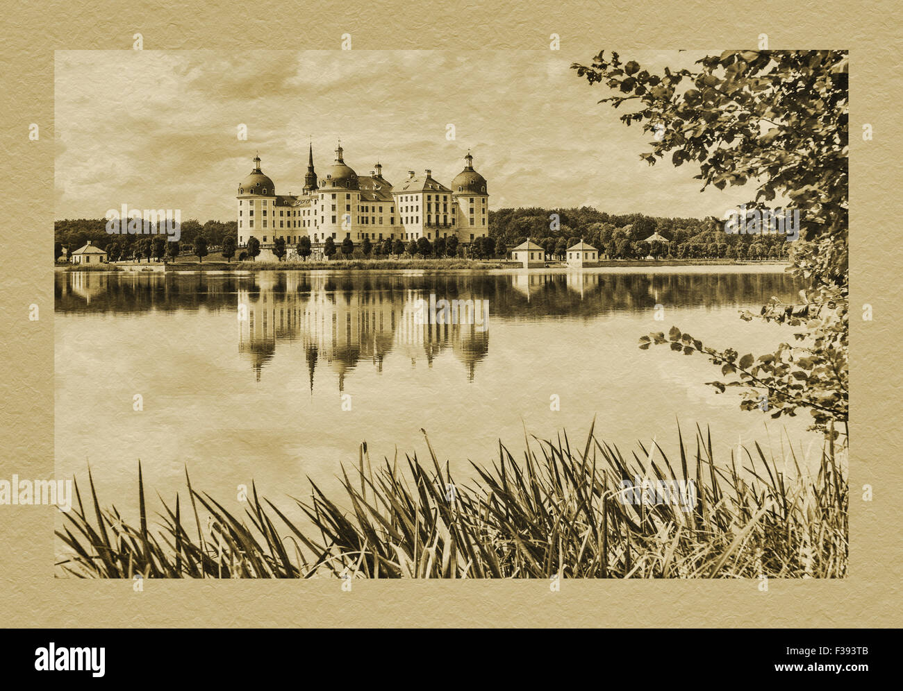Moritzburg Castle, baroque hunting lodge from Saxonian King August the ...