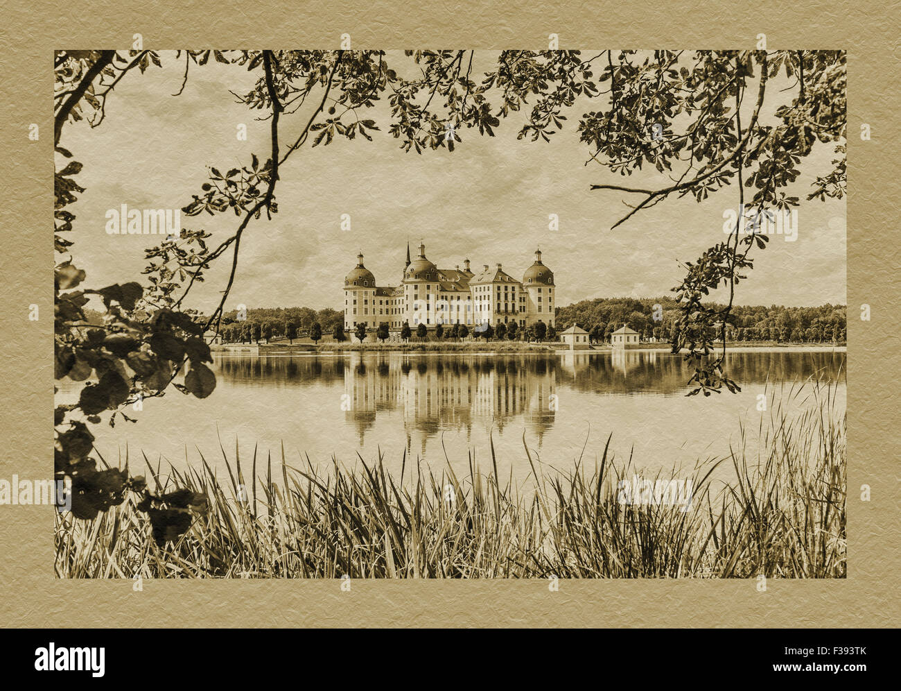 Moritzburg Castle, baroque hunting lodge from Saxonian King August the ...