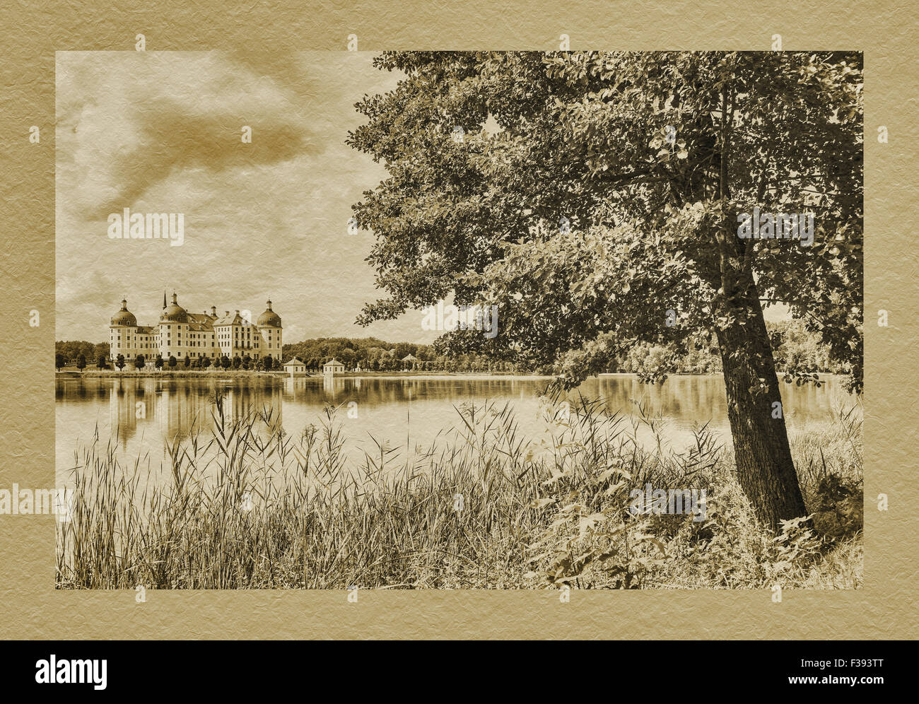 Moritzburg Castle, baroque hunting lodge from Saxonian King August the ...