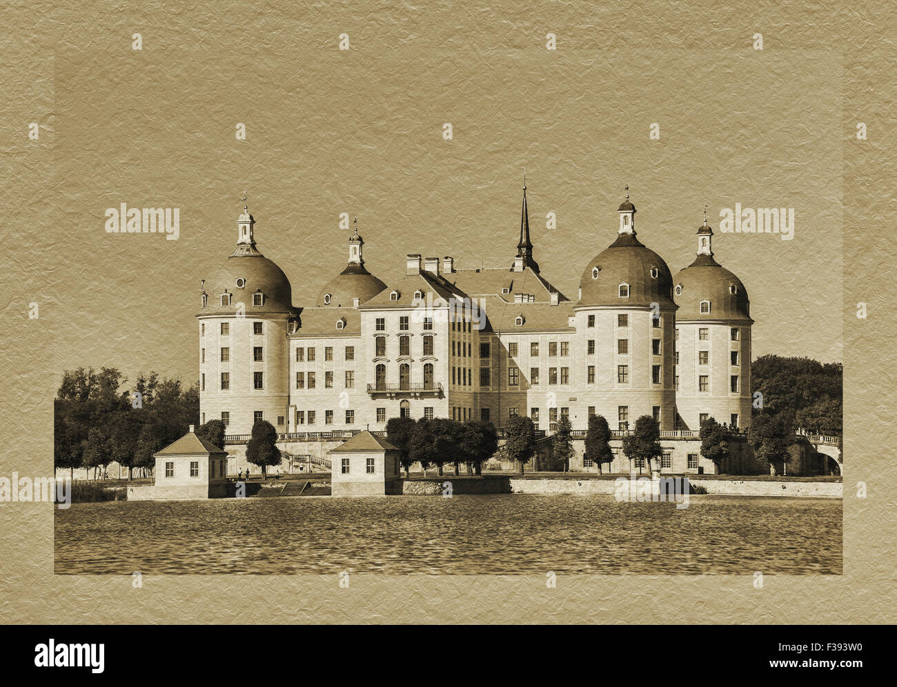 Moritzburg Castle, baroque hunting lodge from Saxonian King August the ...