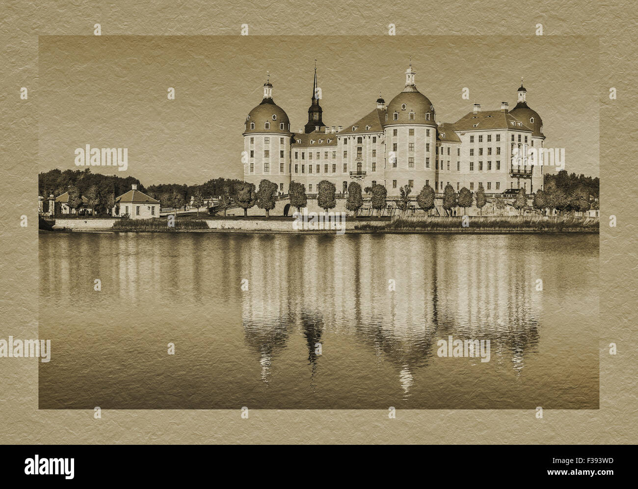 Moritzburg Castle, baroque hunting lodge from Saxonian King August the ...