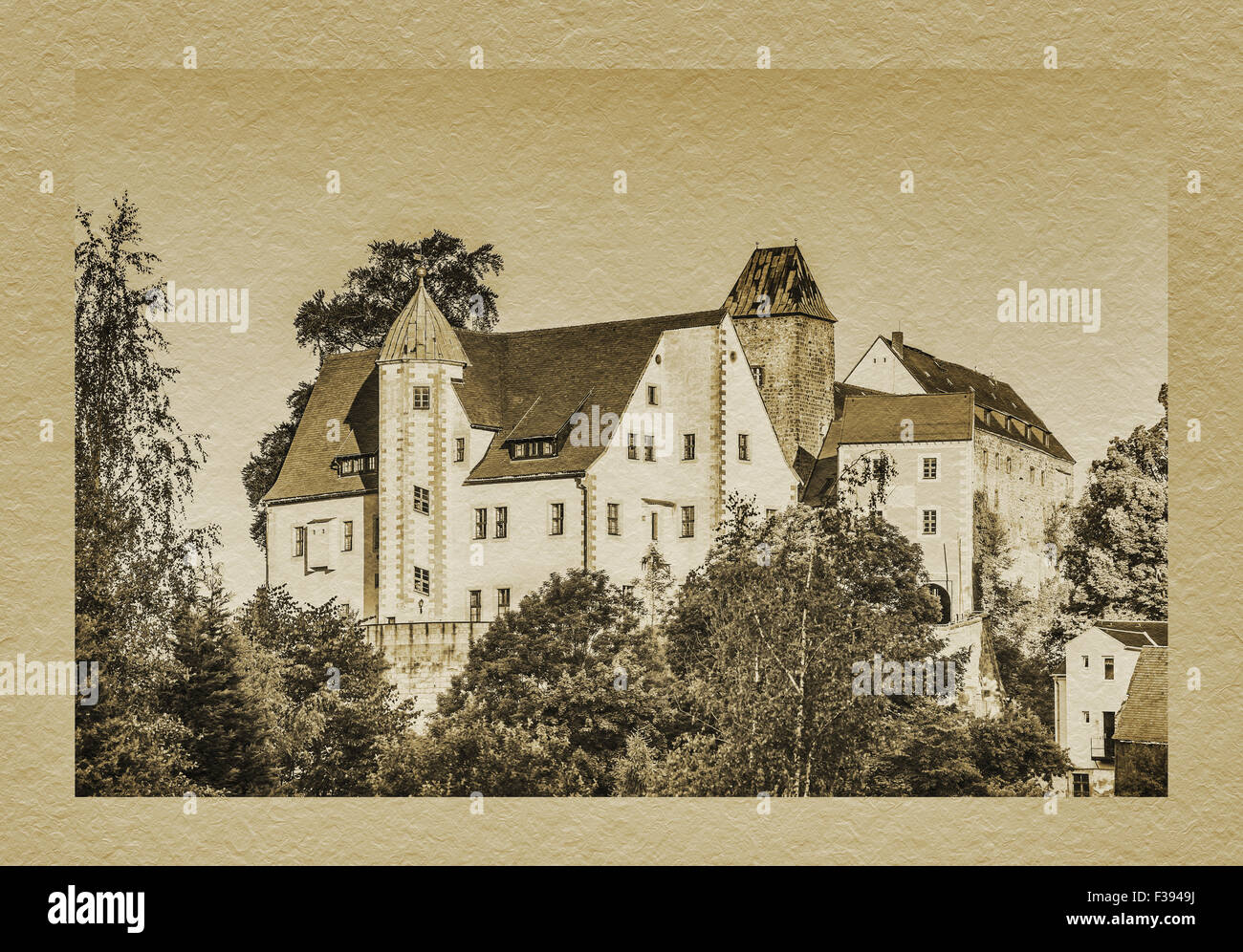 Hohnstein Castle is a Rock castle in the national park Saxony ...