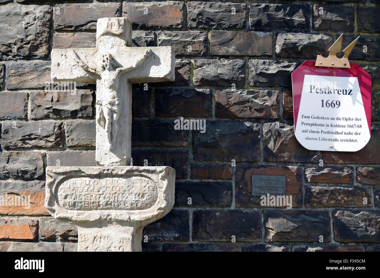 Plague Cross, Koblenz, Germany Stock Photo - Alamy