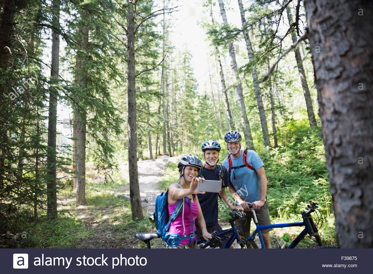 Multi ethnic friends biking hi-res stock photography and images - Alamy