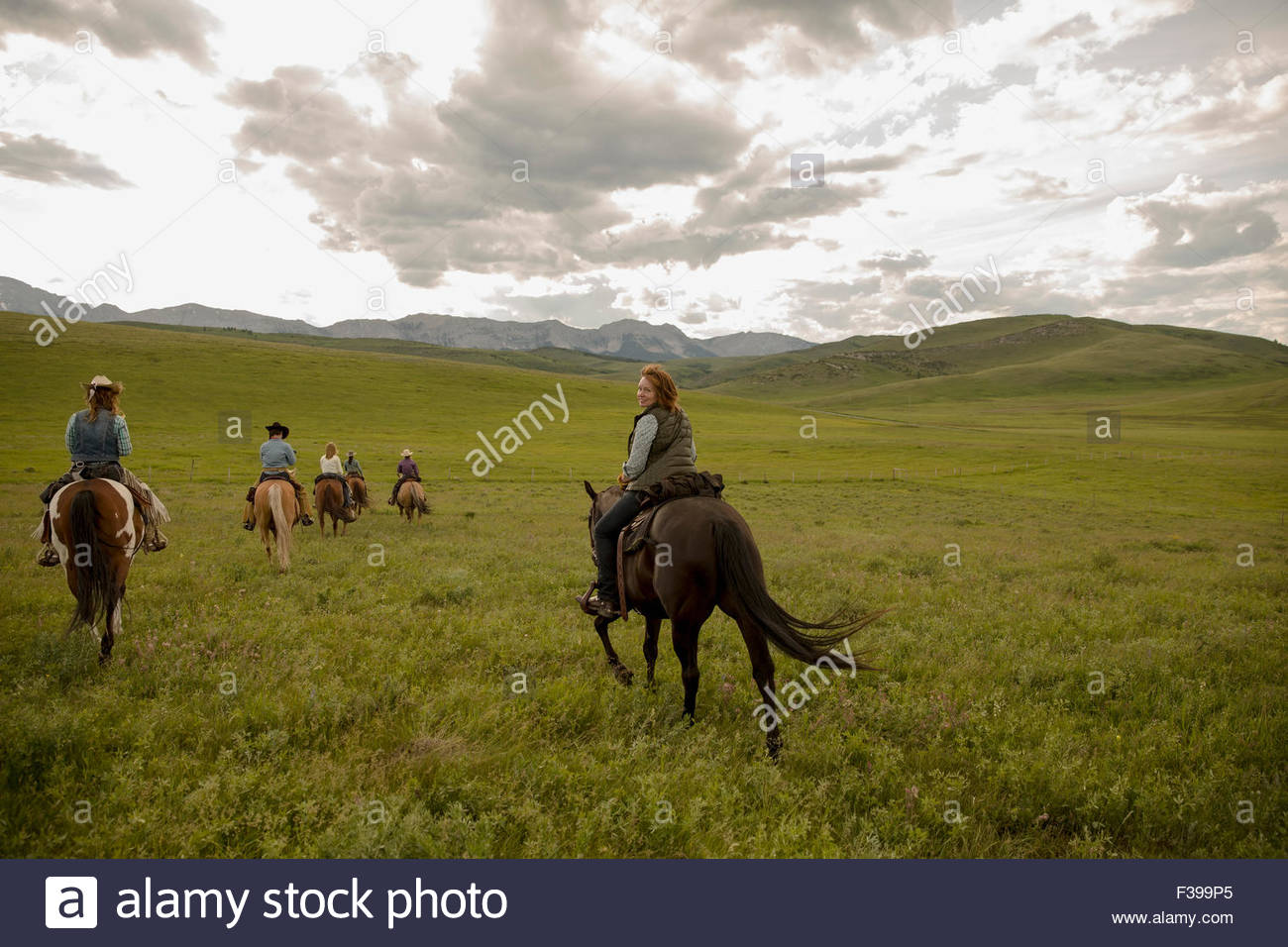Woman Riding Horse Back Stock Photos & Woman Riding Horse Back Stock ...