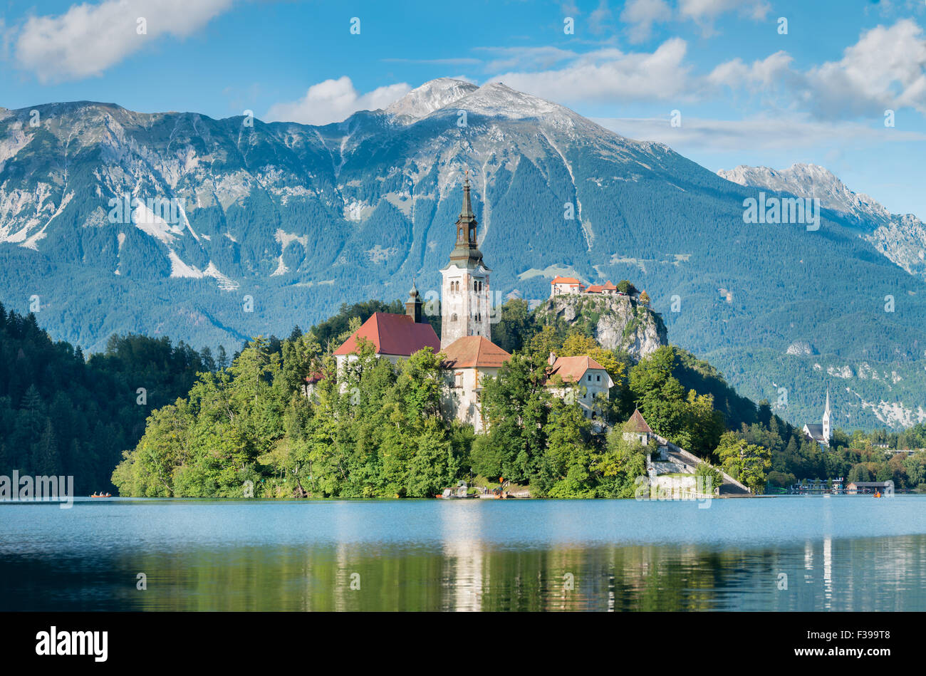 Panoramic view of Lake Bled Stock Photo - Alamy